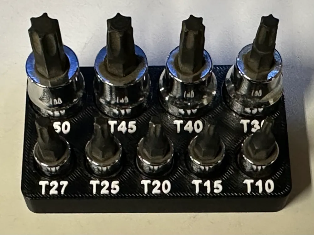 9 pc Star Point Socket Set Organizer - Free 3D Print Model - MakerWorld