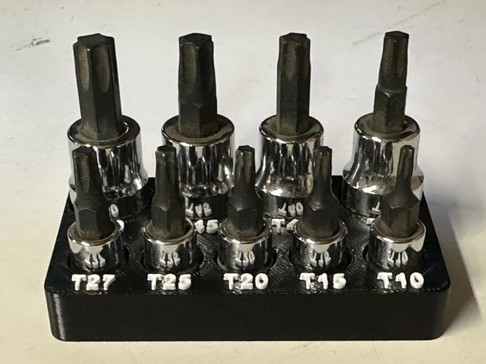 9 pc Star Point Socket Set Organizer - Free 3D Print Model - MakerWorld