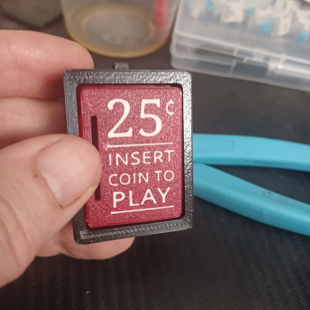 Retro Arcade Coin Slot Clicky Button Fidget AMS - Free 3D Print Model ...