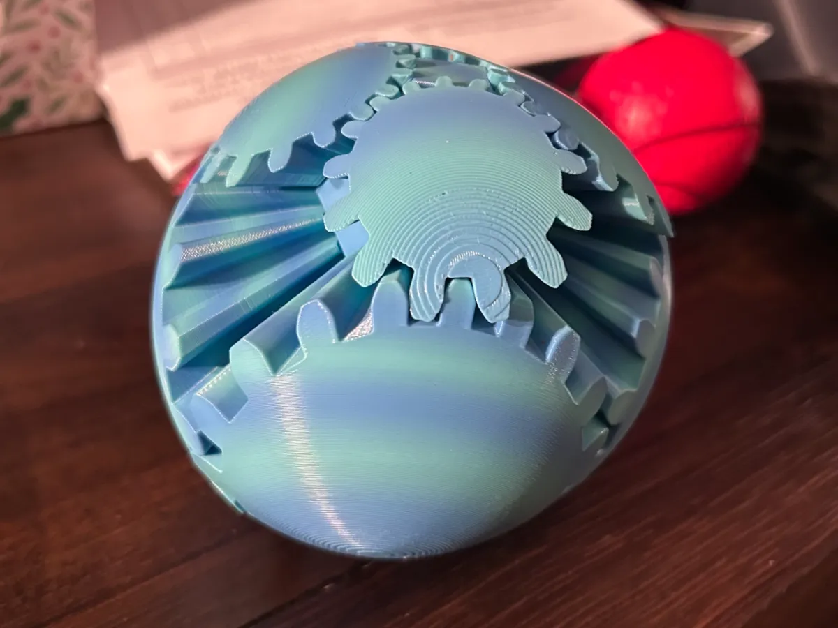 Gear Ball Fidget (all print) - Free 3D Print Model - MakerWorld