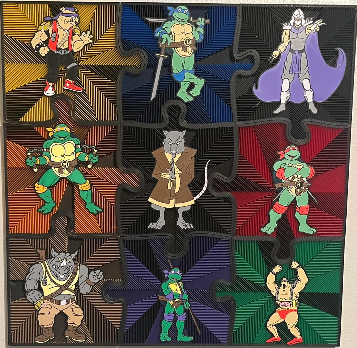 TMNT Puzzle Piece Wall Art - Free 3D Print Model - MakerWorld