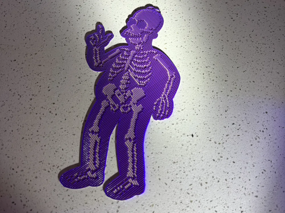 Holographic Effect Homer Simpson Skeleton by Hologram Guru - MakerWorld