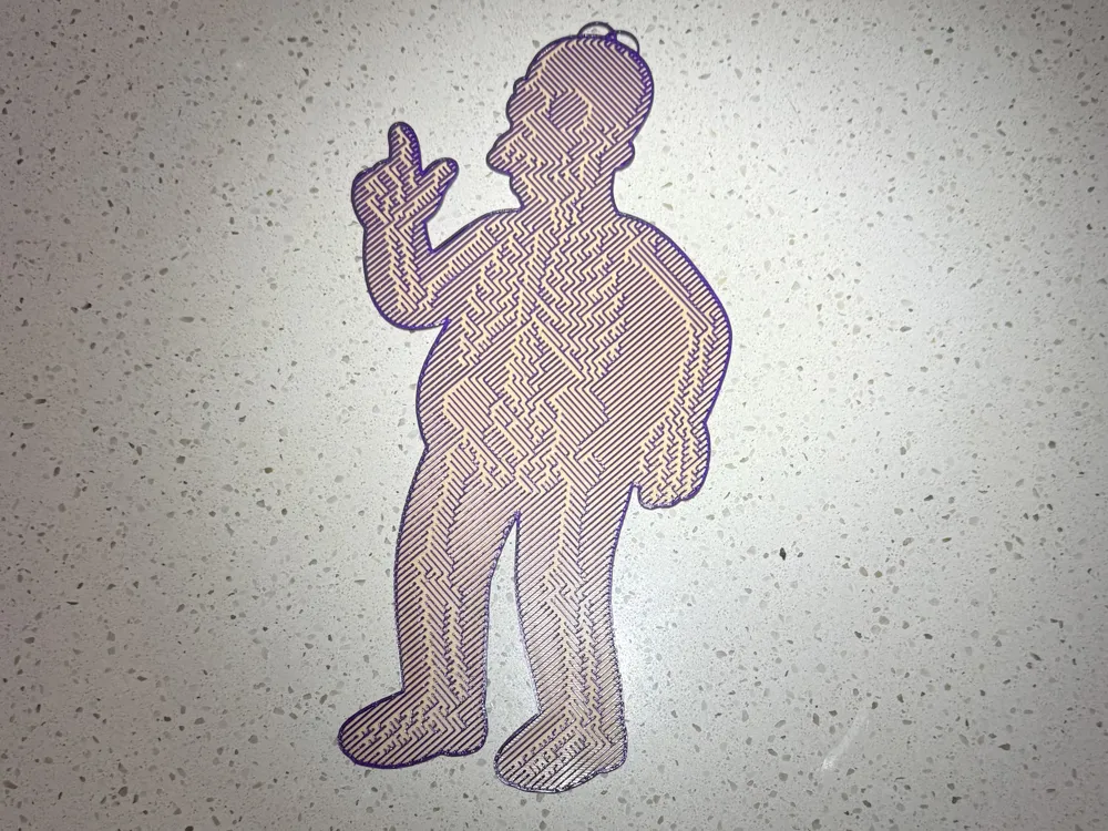 Holographic Effect Homer Simpson Skeleton by Hologram Guru - MakerWorld