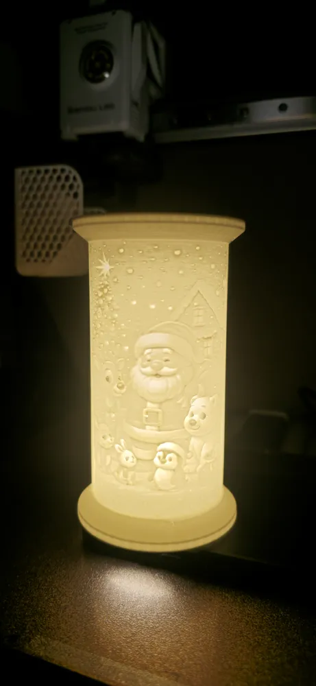 lithopane christmas santa with cute animals by Regis MakerWorld ...
