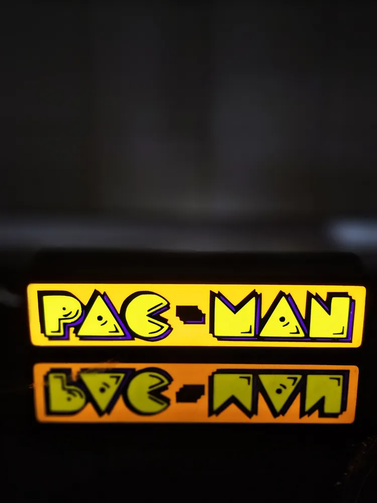 PAC-MAN Lightbox – Retro Arcade Desk Lamp - Free 3D Print Model ...