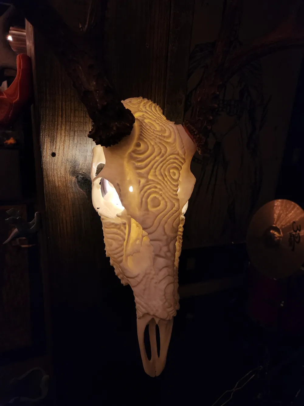 "Damascus" Deer Antler Mount by dtm247 - MakerWorld