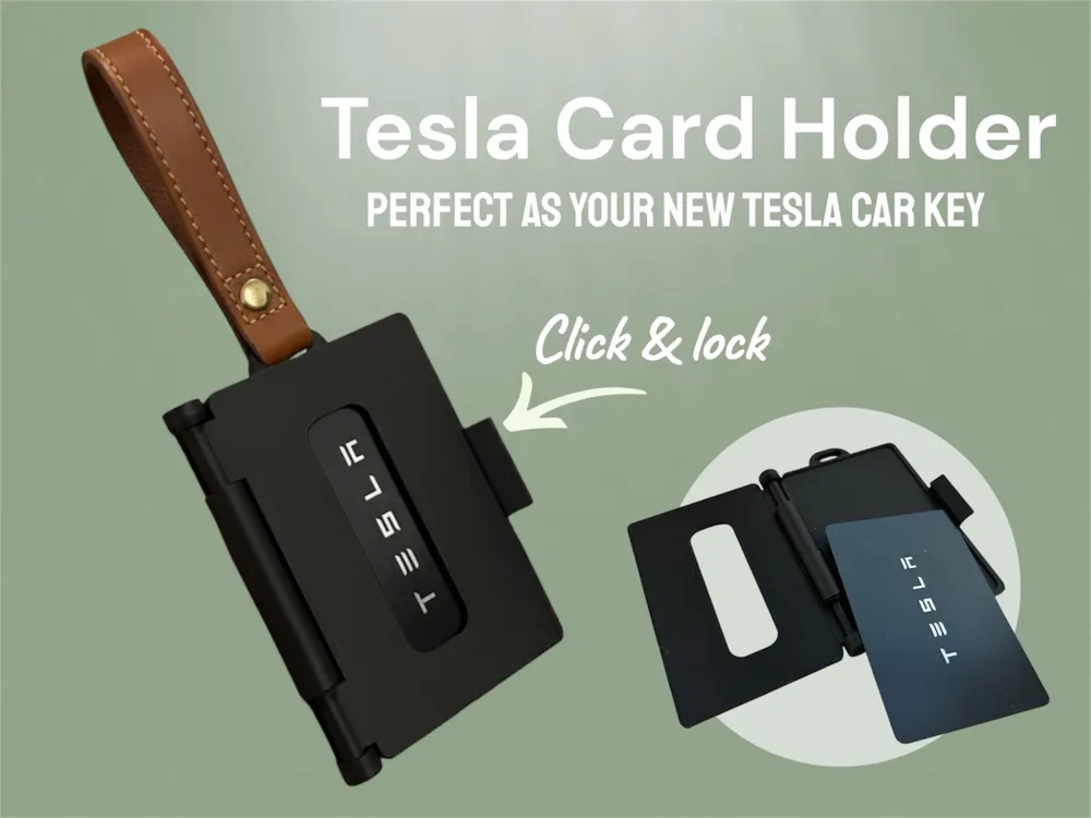Tesla Key Card Holder - Free 3D Print Model - MakerWorld