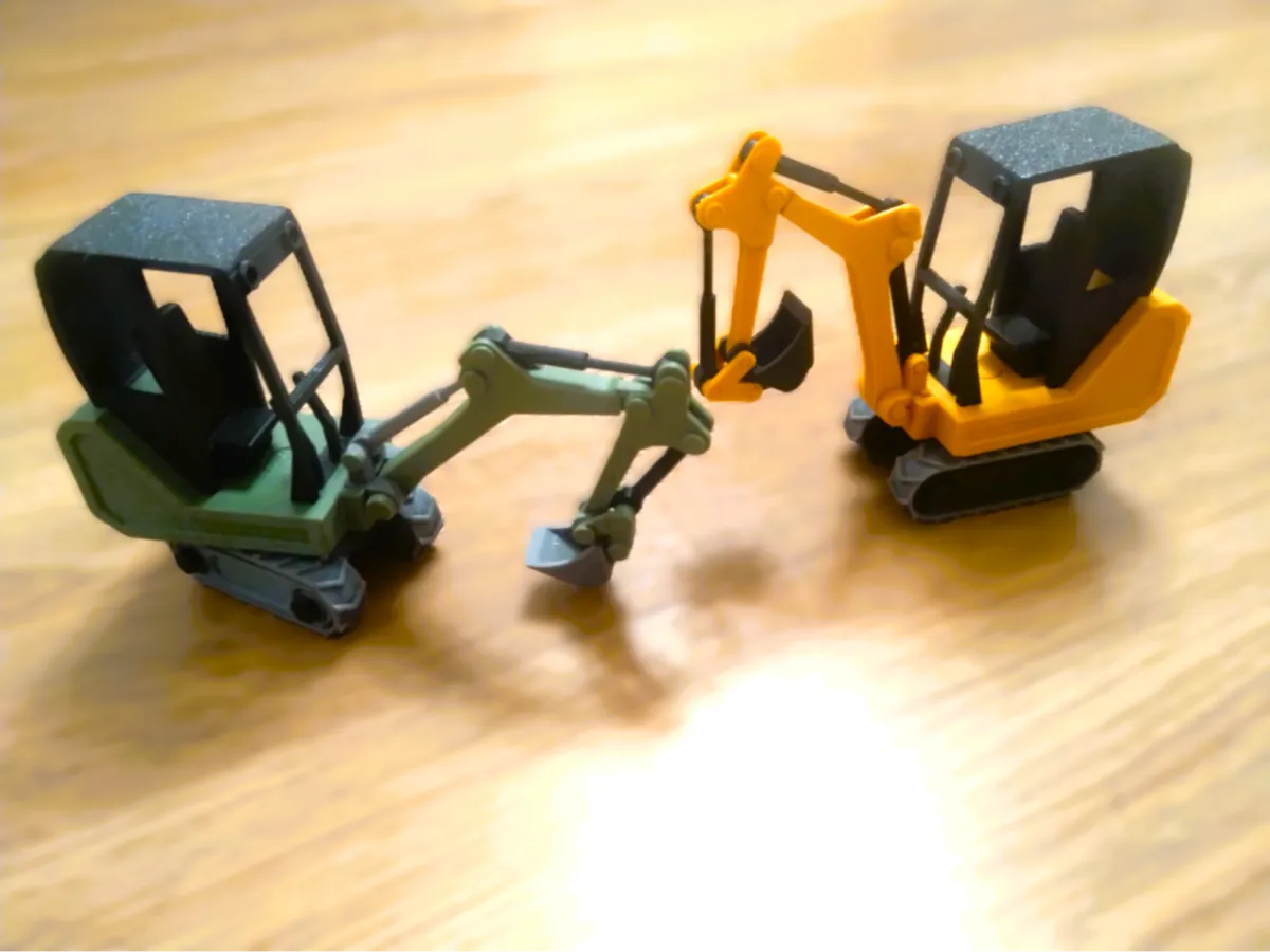 Mini Excavator ( tractor, trailer ) - Free 3D Print Model - MakerWorld
