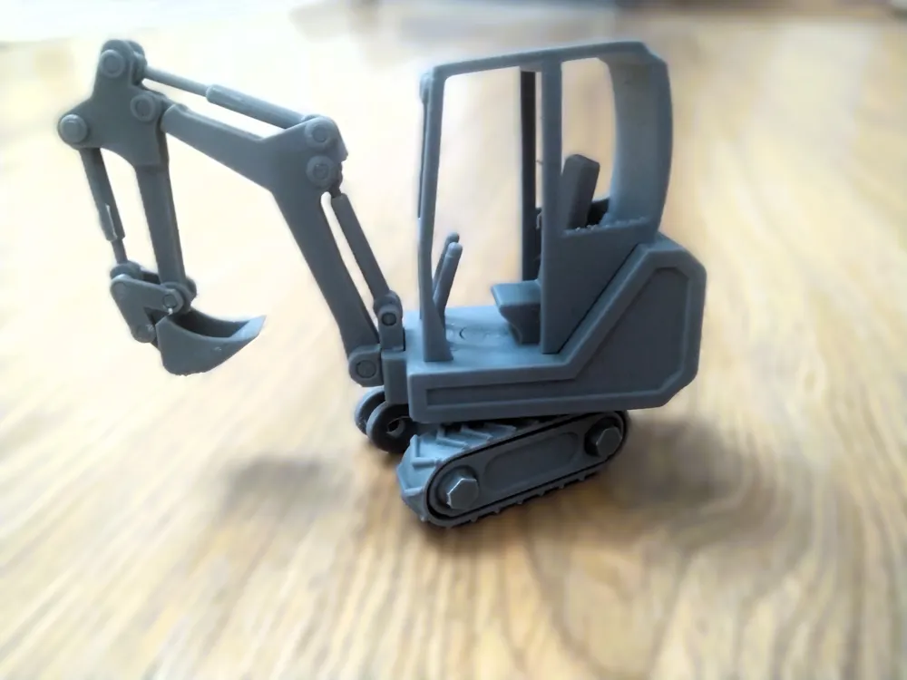 Mini Excavator ( tractor, trailer ) - Free 3D Print Model - MakerWorld