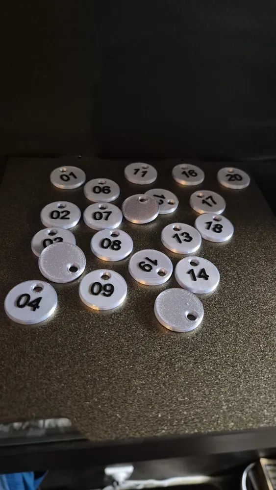 Round keychain numbers - Free 3D Print Model - MakerWorld