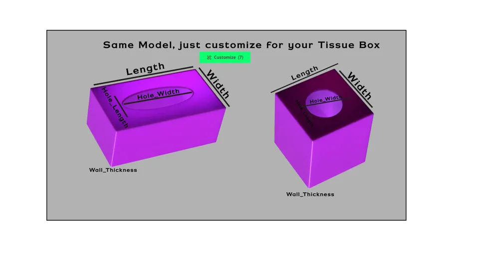 Fully Parametric Tissue Box Cover by Orbrak MakerWorld: Download Free ...