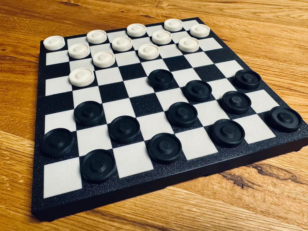 Checkers Set Print-In-Place by GibonArt MakerWorld: Download Free 3D Models