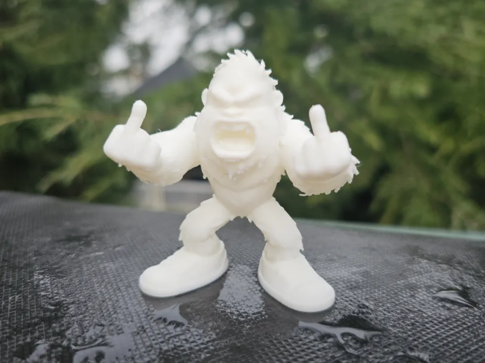 Rude Bigfoot/Yeti with Middle Fingers - Free 3D Print Model - MakerWorld