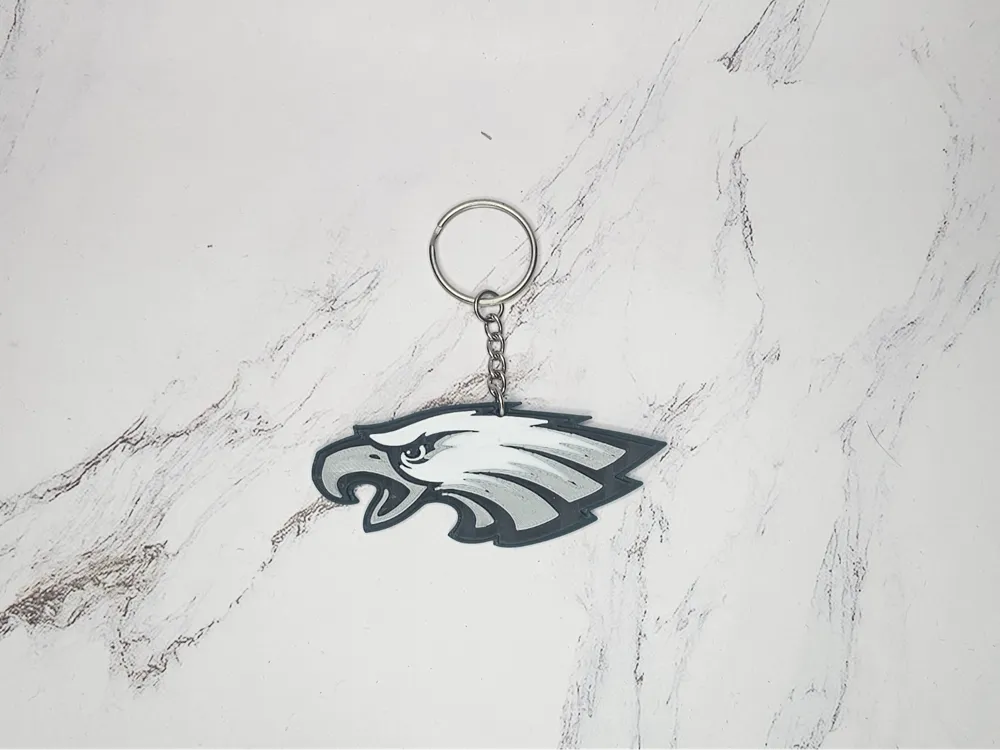 Philadelphia Eagles 3D Embossed Logo Keychain - Free 3D Print Model ...
