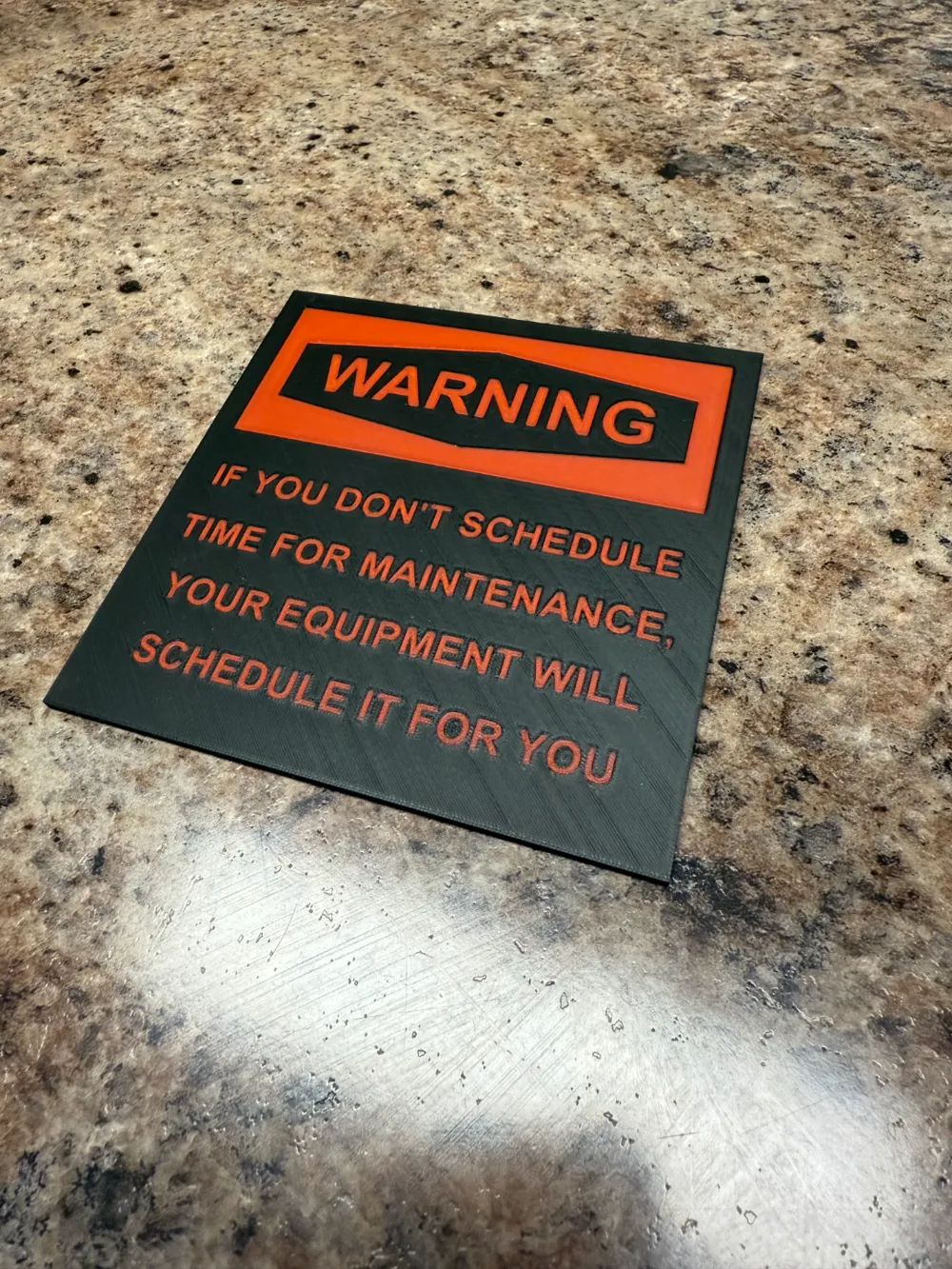 Maintenance warning sign - Free 3D Print Model - MakerWorld