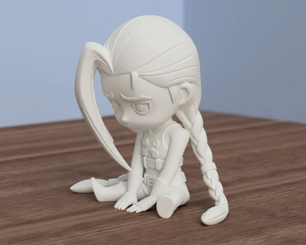 Jinx Sad Chibi (Arcane - LoL) - Free 3D Print Model - MakerWorld