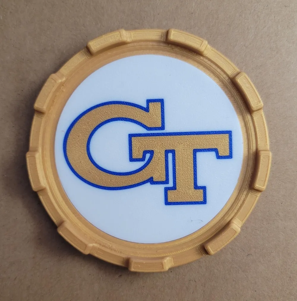 COASTER MASTER INSERT - GEORGIA TECH - Free 3D Print Model - MakerWorld