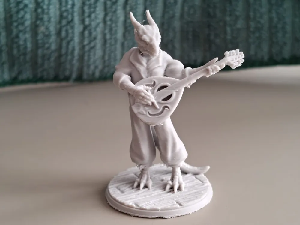 DnD PC dragonborn bard mini 25mm - Free 3D Print Model - MakerWorld