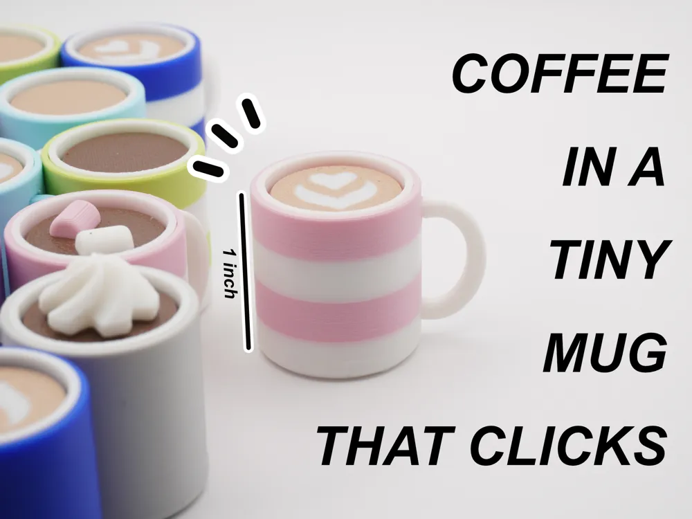 Caffe Latte Mug Fidget Clicker by jaayjeee MakerWorld: Download Free 3D ...