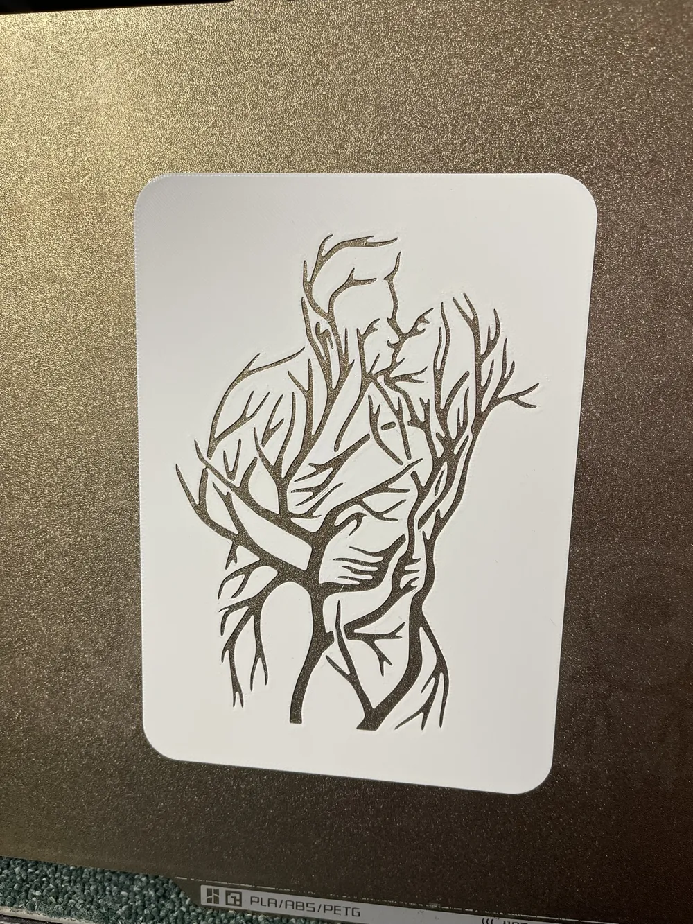 Man with Woman Art - Stencil template by ideat0m - MakerWorld