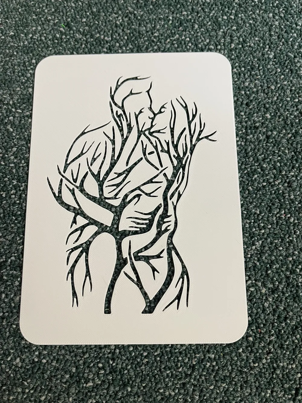 Man with Woman Art - Stencil template by ideat0m - MakerWorld