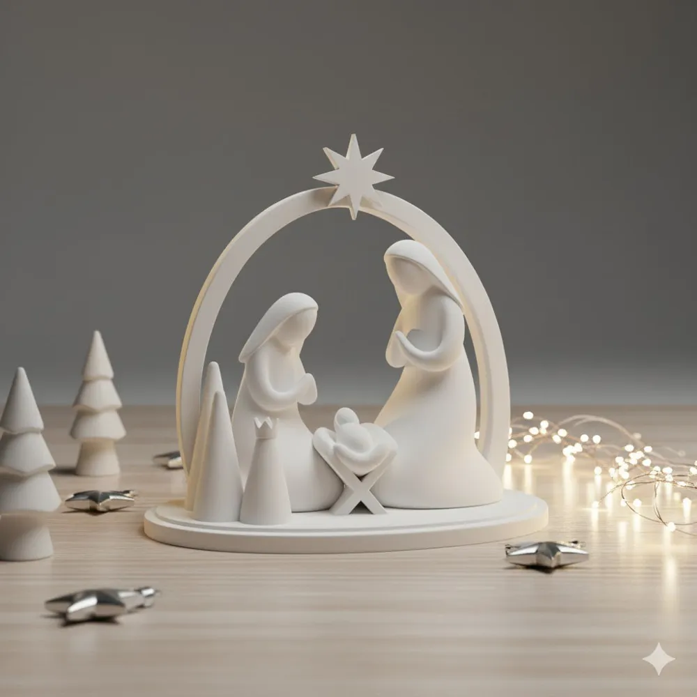 minimal nativity scene Christmas decoration by 3dlabs89 MakerWorld ...