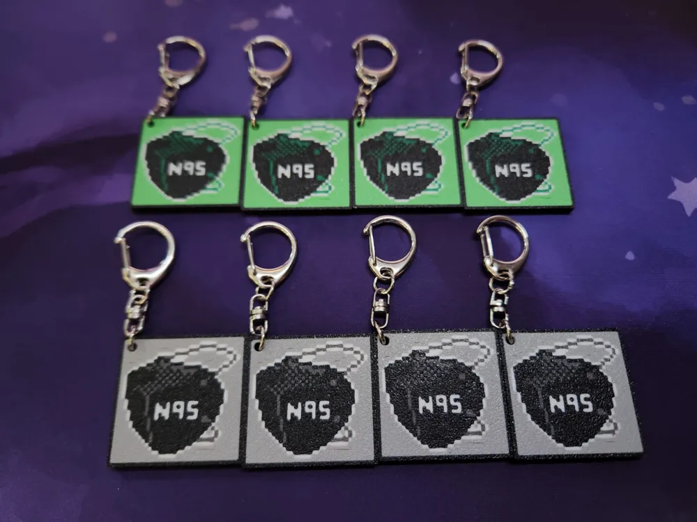 N95 pixel art keychains by Amethyst3D - MakerWorld