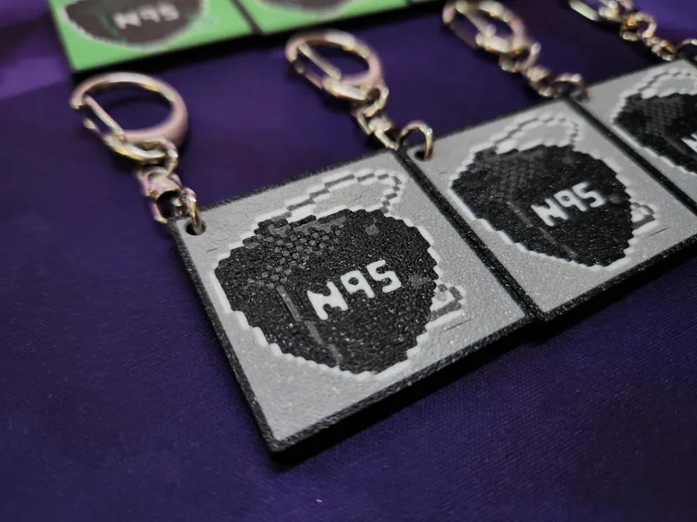 N95 pixel art keychains by Amethyst3D - MakerWorld
