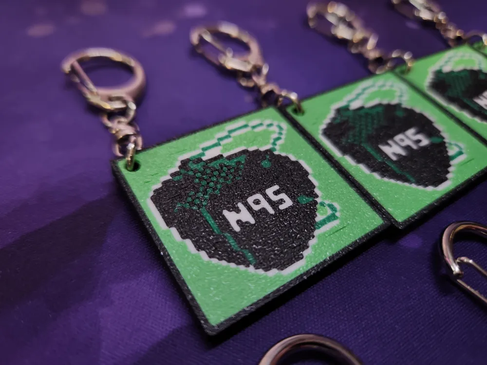 N95 pixel art keychains by Amethyst3D - MakerWorld