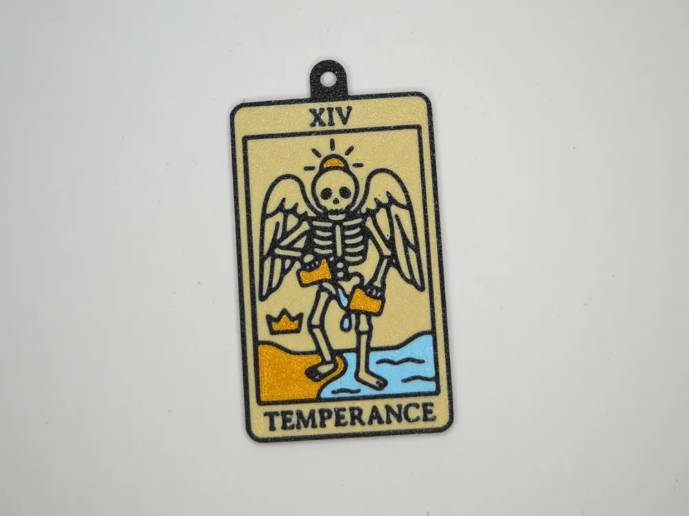 Temperance – Skeleton Tarot Keychain - Free 3D Print Model - MakerWorld