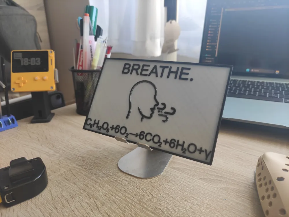 BREATHE. Sign (Human Version) by Aleolle - MakerWorld