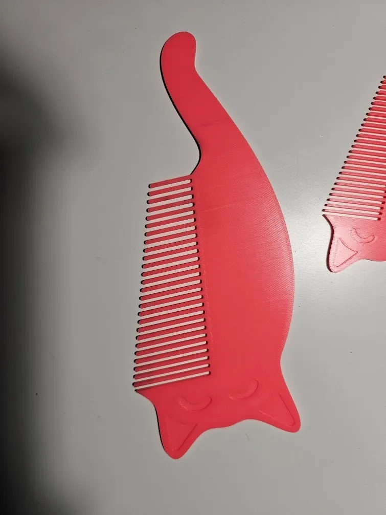 Cat-shaped hair comb #8 by anonim1133MakerWorld: Download Free 3D Models