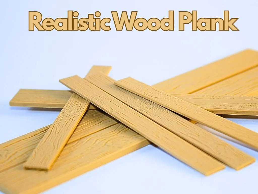 Realistic Wood Plank - with Realistic Texture - Free 3D Print Model ...