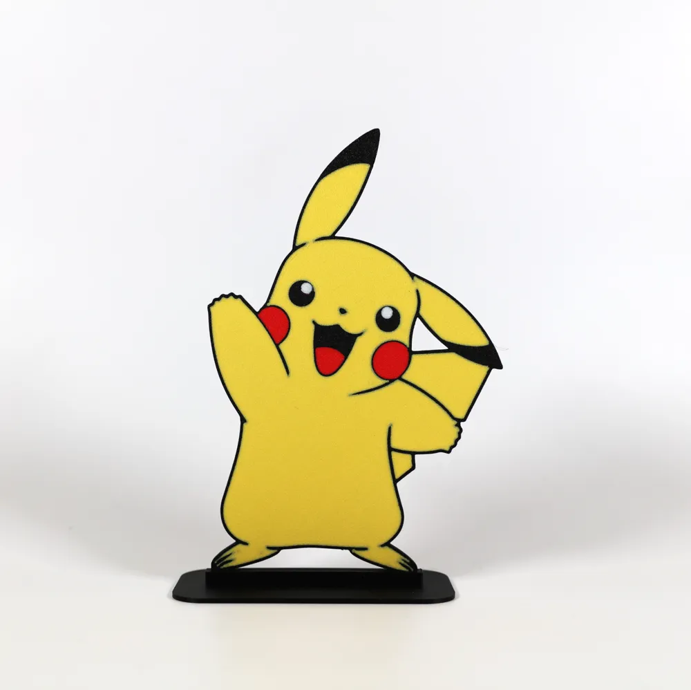 Waving Pikachu Display Art - 4 Colour Multicolour Print by PhaseworksCA ...