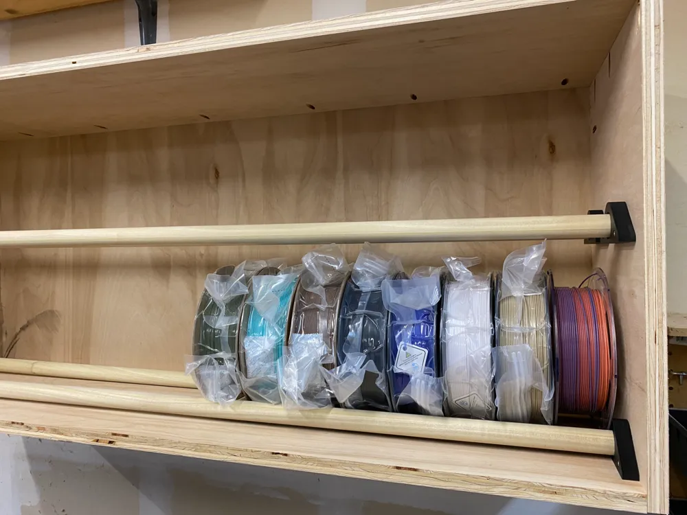 Filament Storage 1" Dowel Holder by iceman011235 - MakerWorld
