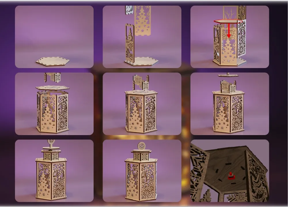 Festive Christmas Lantern for the Advent Season - Free 3D Print Model ...