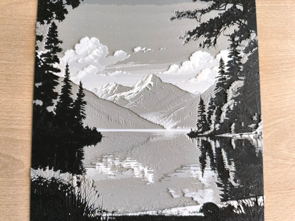 Lake with mountains by Hueprints 3D MakerWorld: Download Free 3D Models