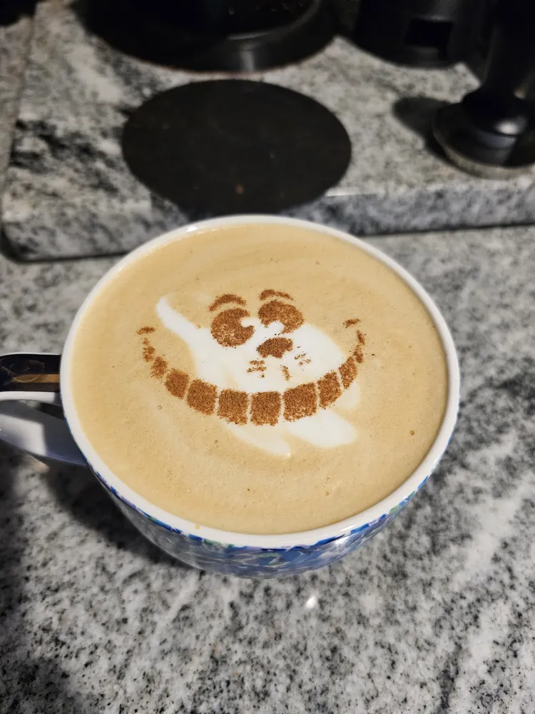 Perfect Cheshire Cat Face Latte Art Stencil by Perfect Prints ...