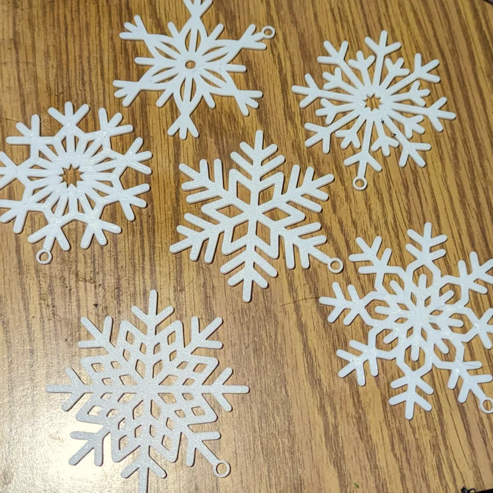 Snowflake Ornament Collection, 6 snowflakes, prints fast by omegapoint ...