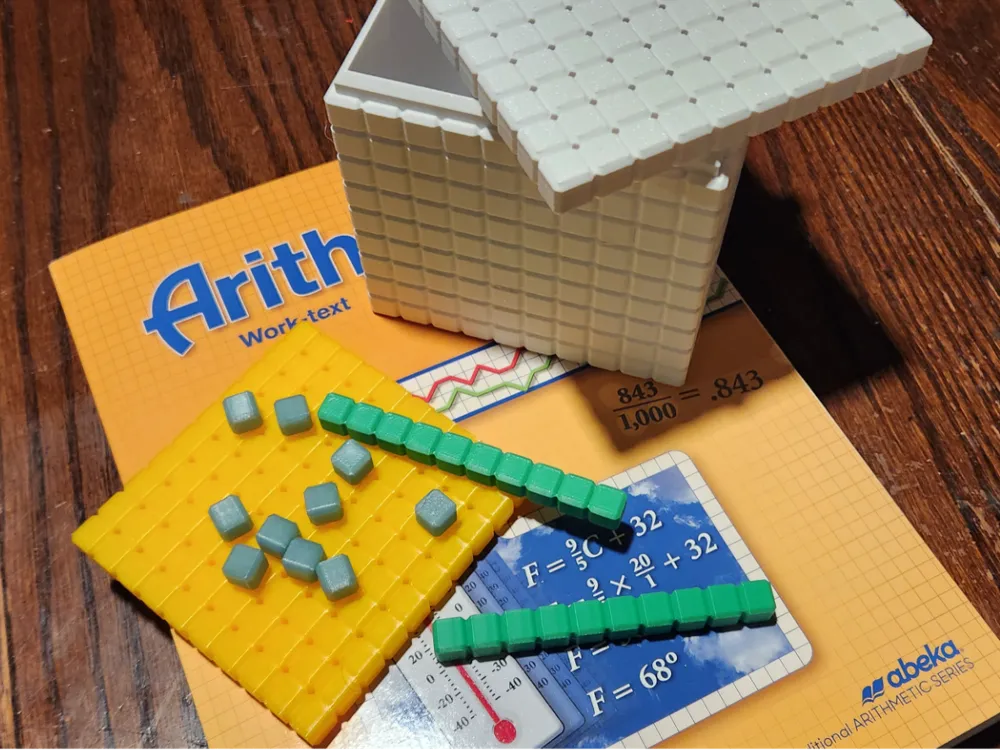 Base 10 ten block kit with storage case! - Free 3D Print Model - MakerWorld