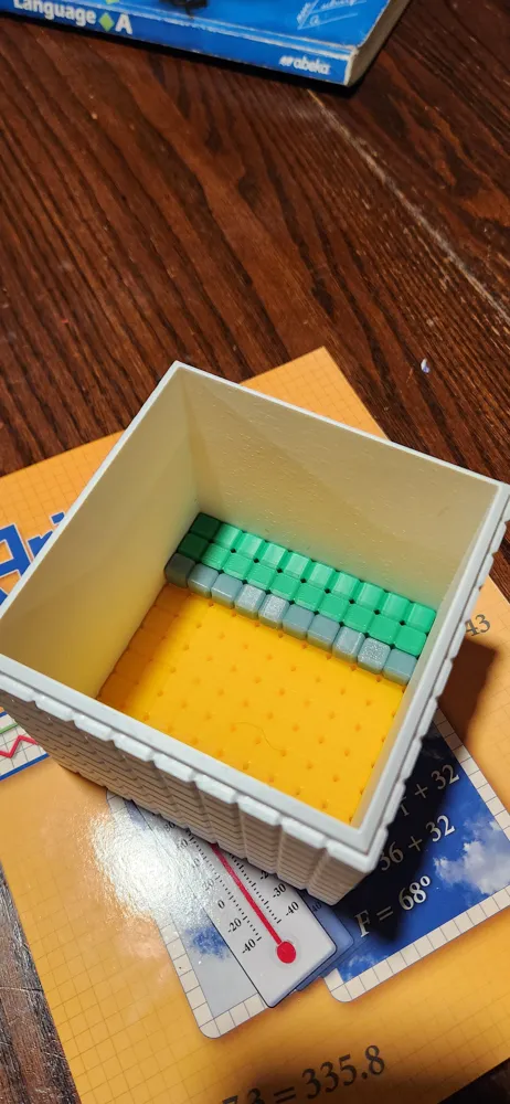 Base 10 ten block kit with storage case! - Free 3D Print Model - MakerWorld