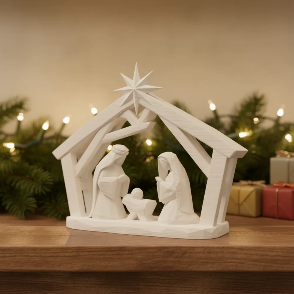 Geometric Nativity Star Decor by Juganof MakerWorld: Download Free 3D ...
