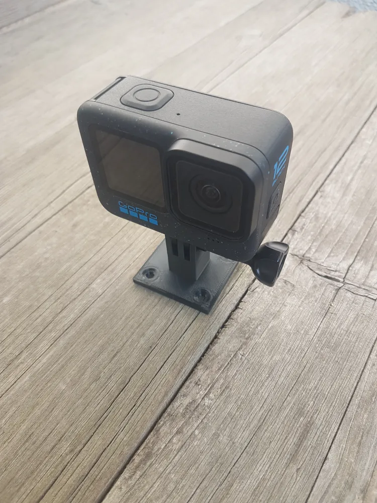 GoPro/Actioncam mount to screw (on wood) - Free 3D Print Model - MakerWorld