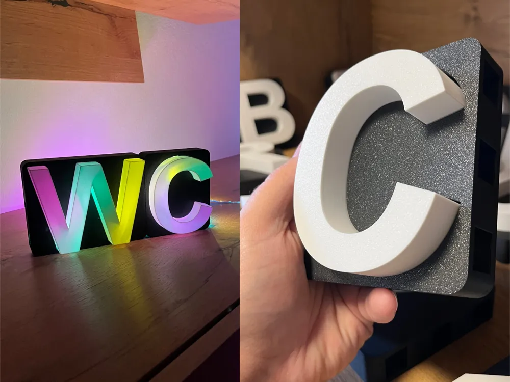 3D Letter "C" – Modular, LED-compatible & A–Z Series - Free 3D Print ...