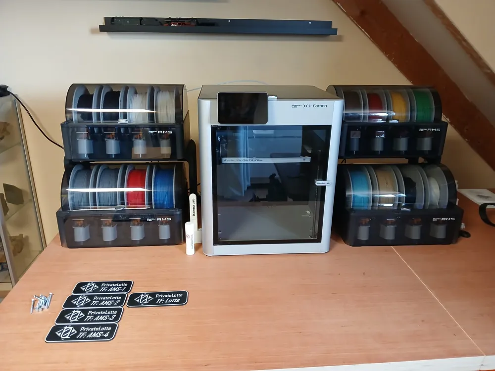 AMS 1 / 2 Pro Dual Rack Stack - Fully 3D Printed by PrivateMiku ...