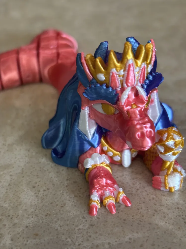 Flexi Queen Mermaid Dragon by iBrawnFDM MakerWorld: Download Free 3D Models