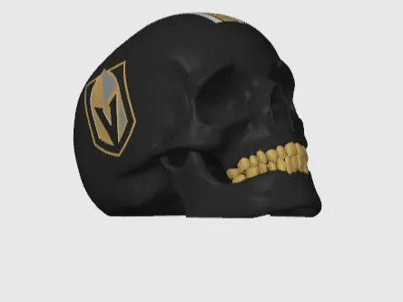 Vegas Golden Knights Skull - Free 3D Print Model - MakerWorld