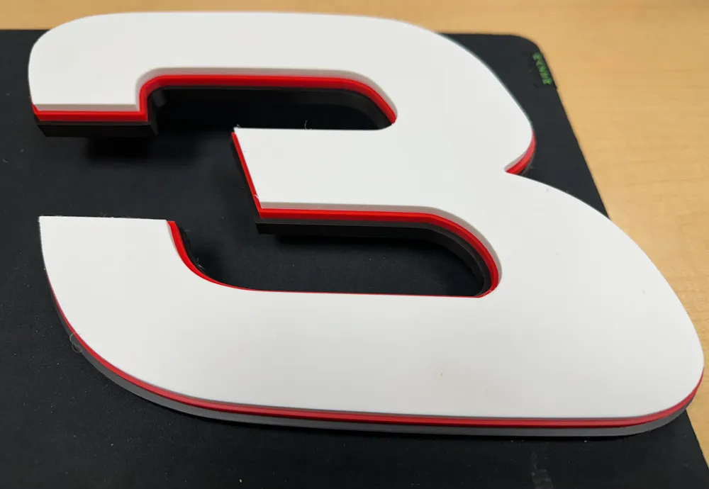 RCR Number 3 Wall Art by crazzybrad MakerWorld: Download Free 3D Models