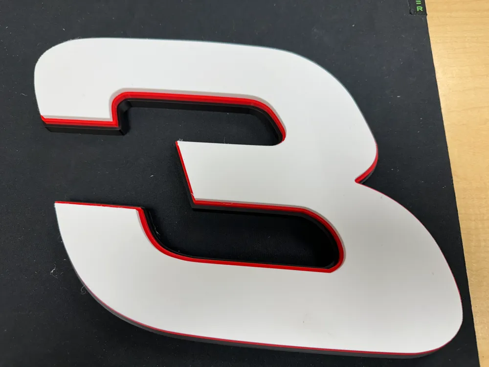 RCR Number 3 Wall Art by crazzybrad MakerWorld: Download Free 3D Models