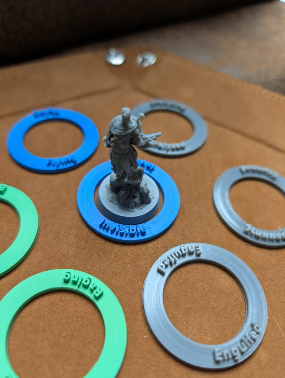 DnD Dungeons and Dragons Condition Rings by Jonas Becker - MakerWorld